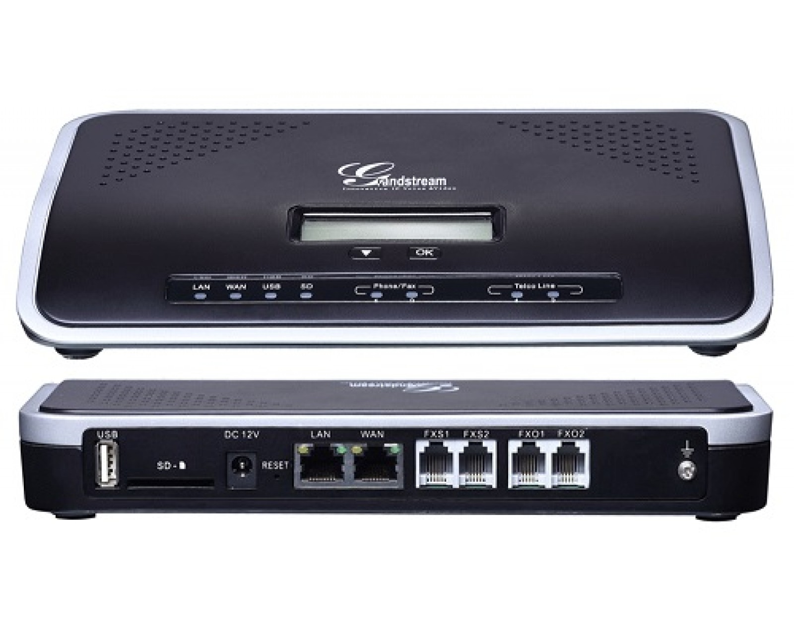 Grandstream UCM6202 - 2 FXS, 2FXO, 500 Users, 30 Concurrent VoIP Calls ...